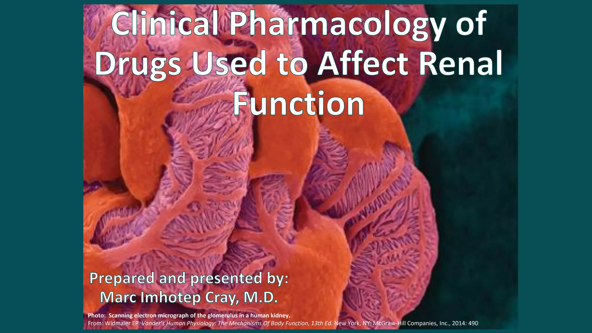 Clinical Pharmacology of Drugs Used to Affect Renal Function | PPTX