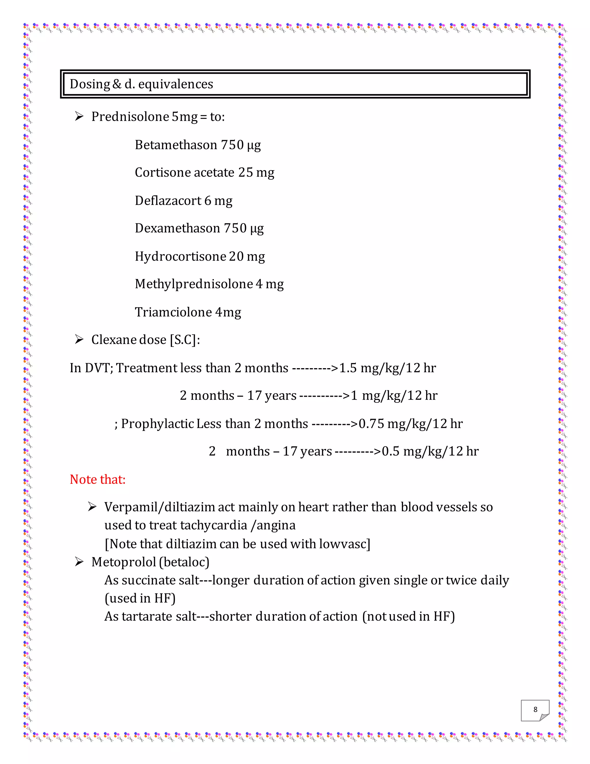 Clinical pharmacy,,, notes | DOCX