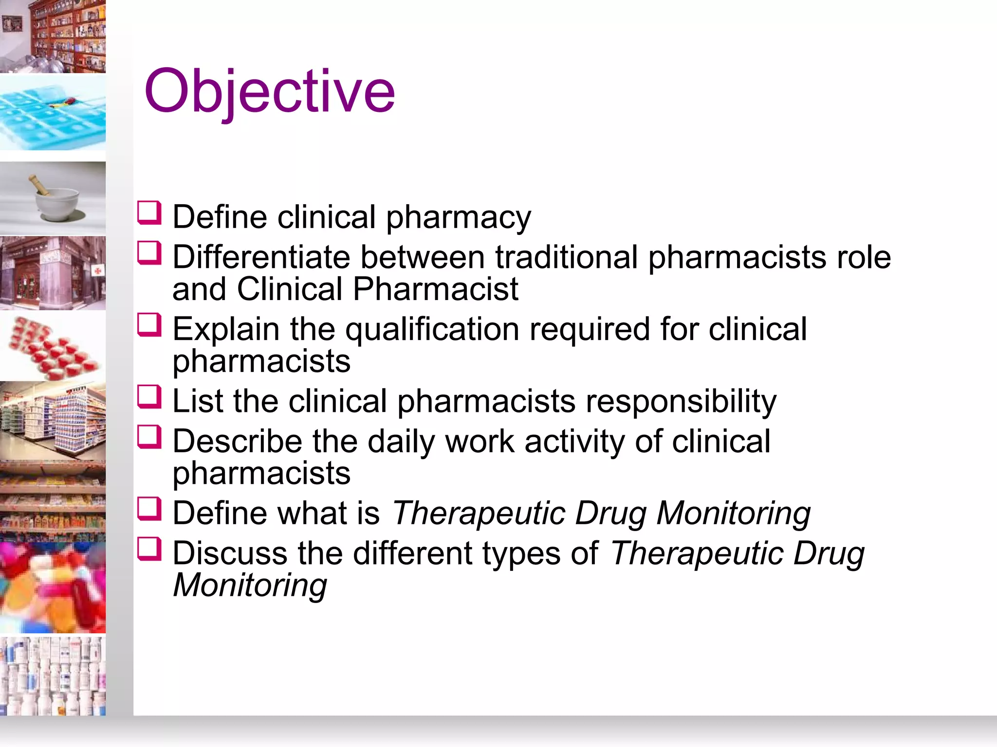 INTRODUCTION OF CLINICAL PHARMACY | PPT