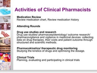 INTRODUCTION OF CLINICAL PHARMACY | PPT