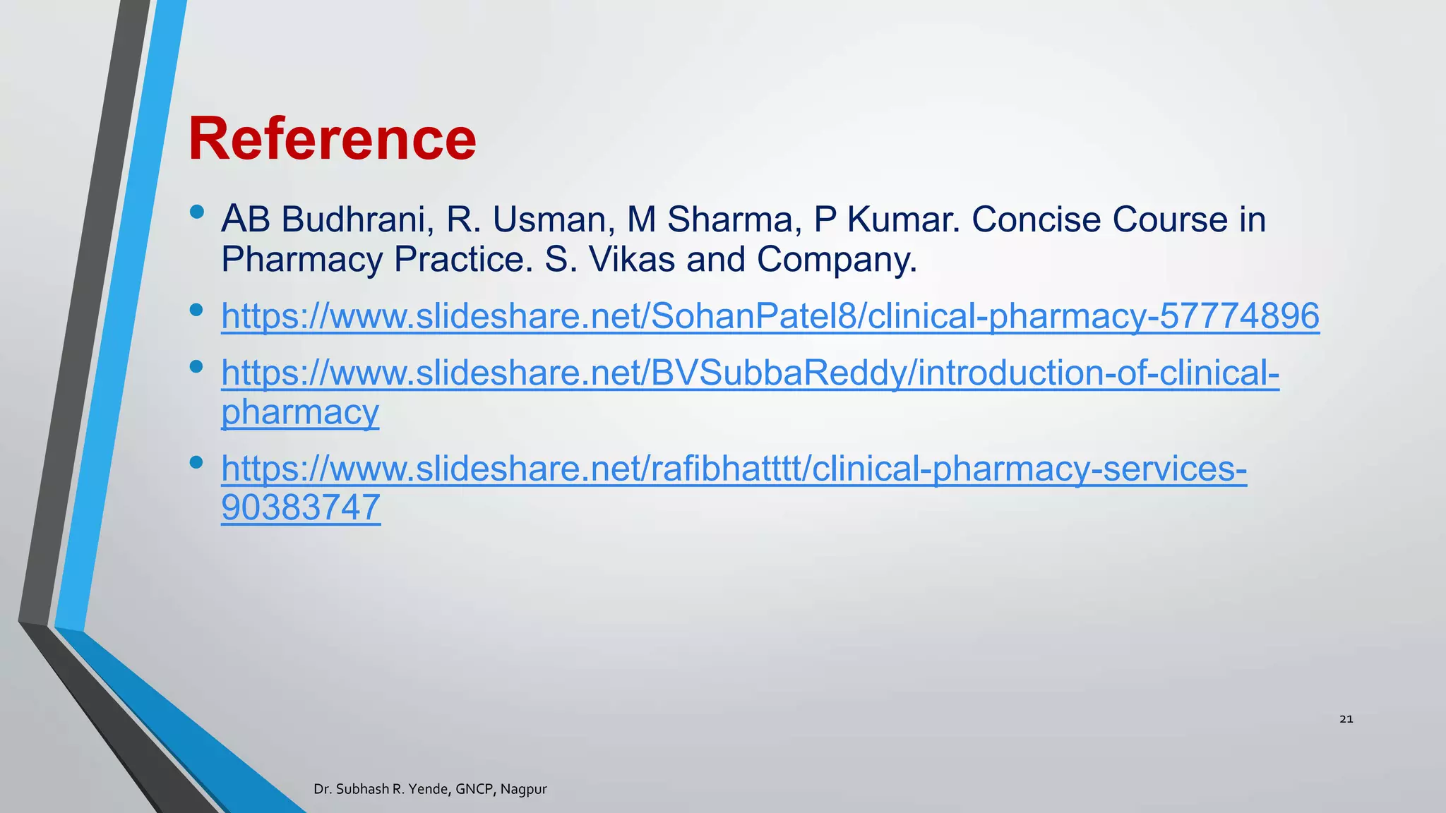 Clinical Pharmacy | PPTX