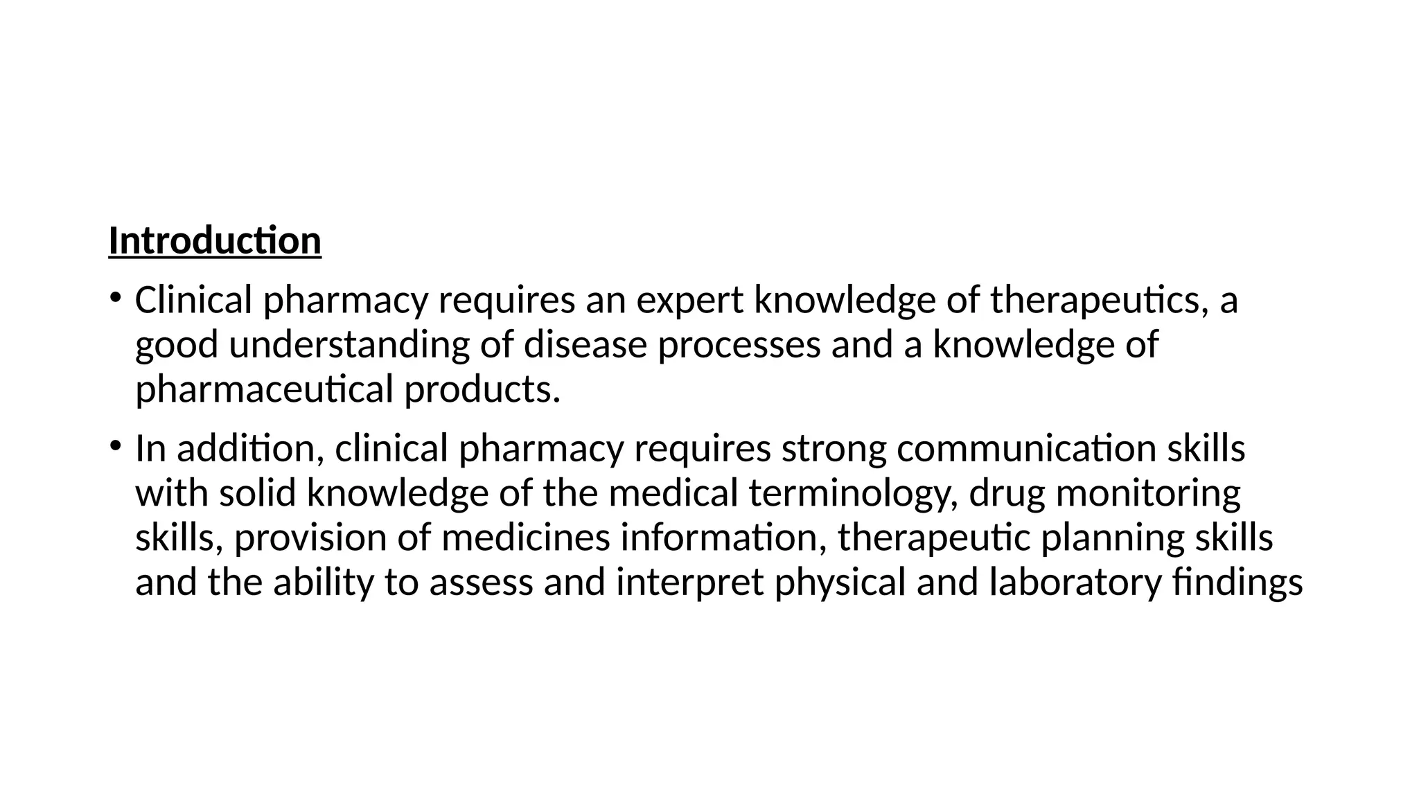 clinical pharmacy.pptx education ministe | PPTX