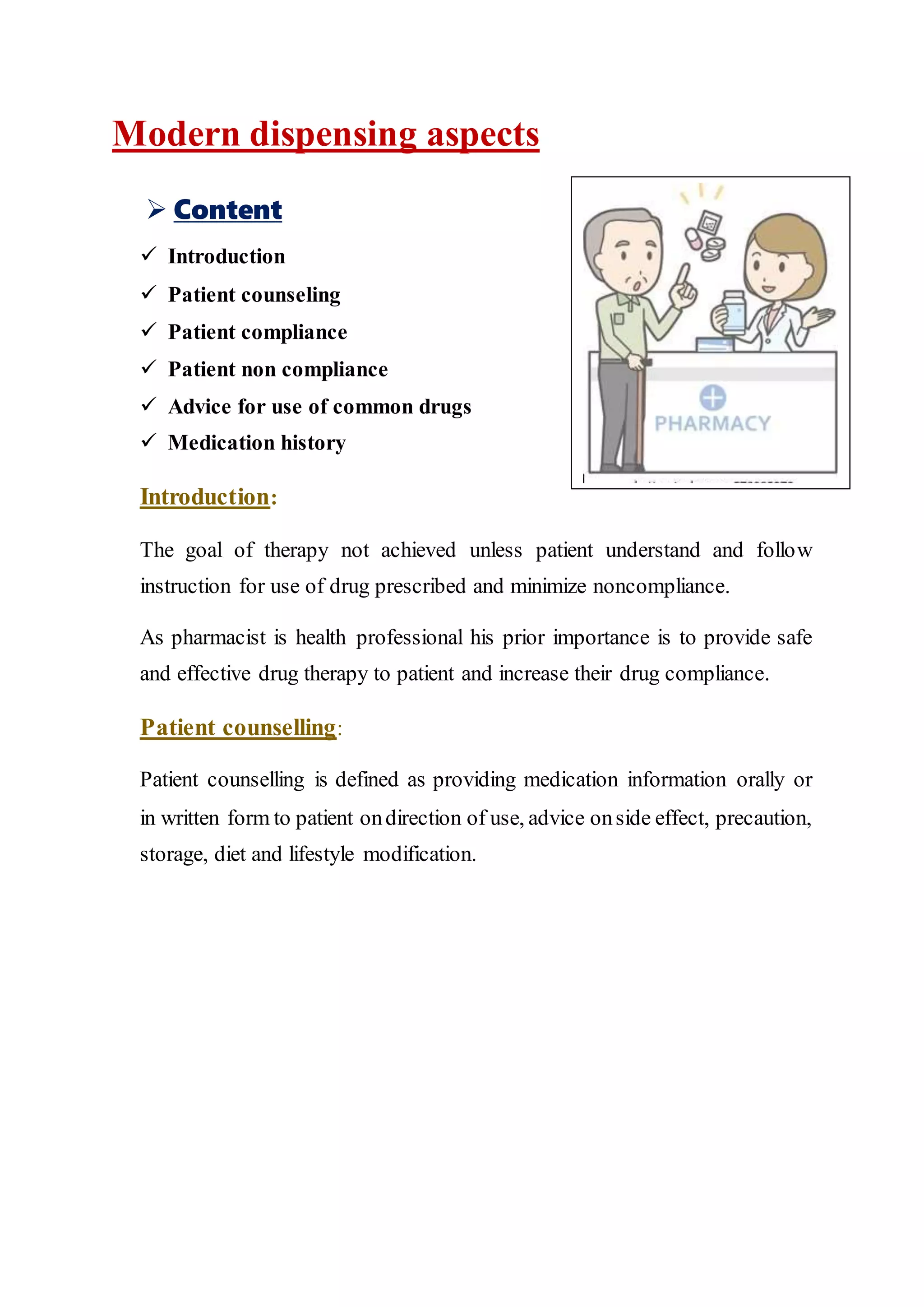 clinical pharmacy and modern dispensing practice. ...docx