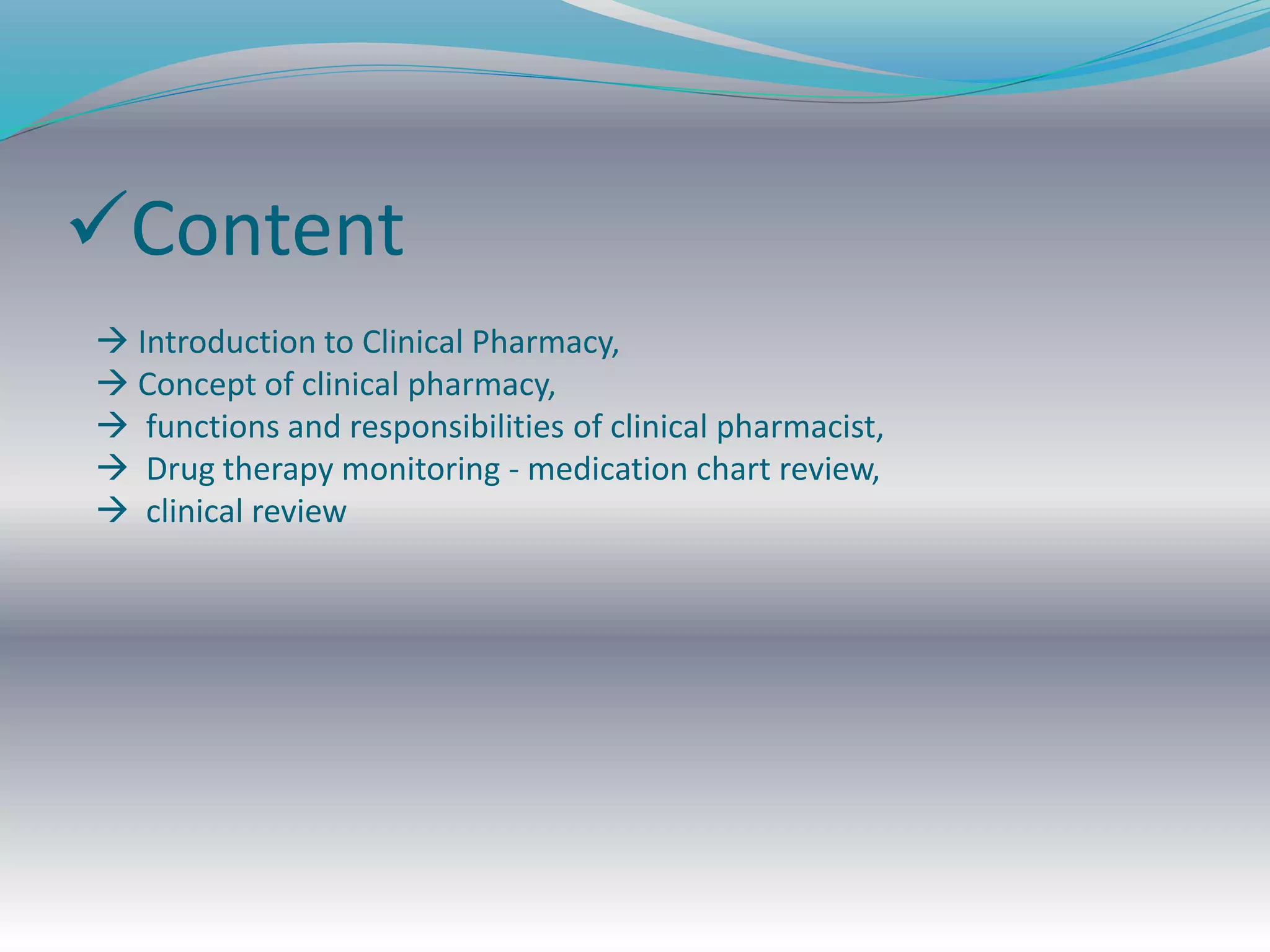Clinical pharmacy ppt | PPTX