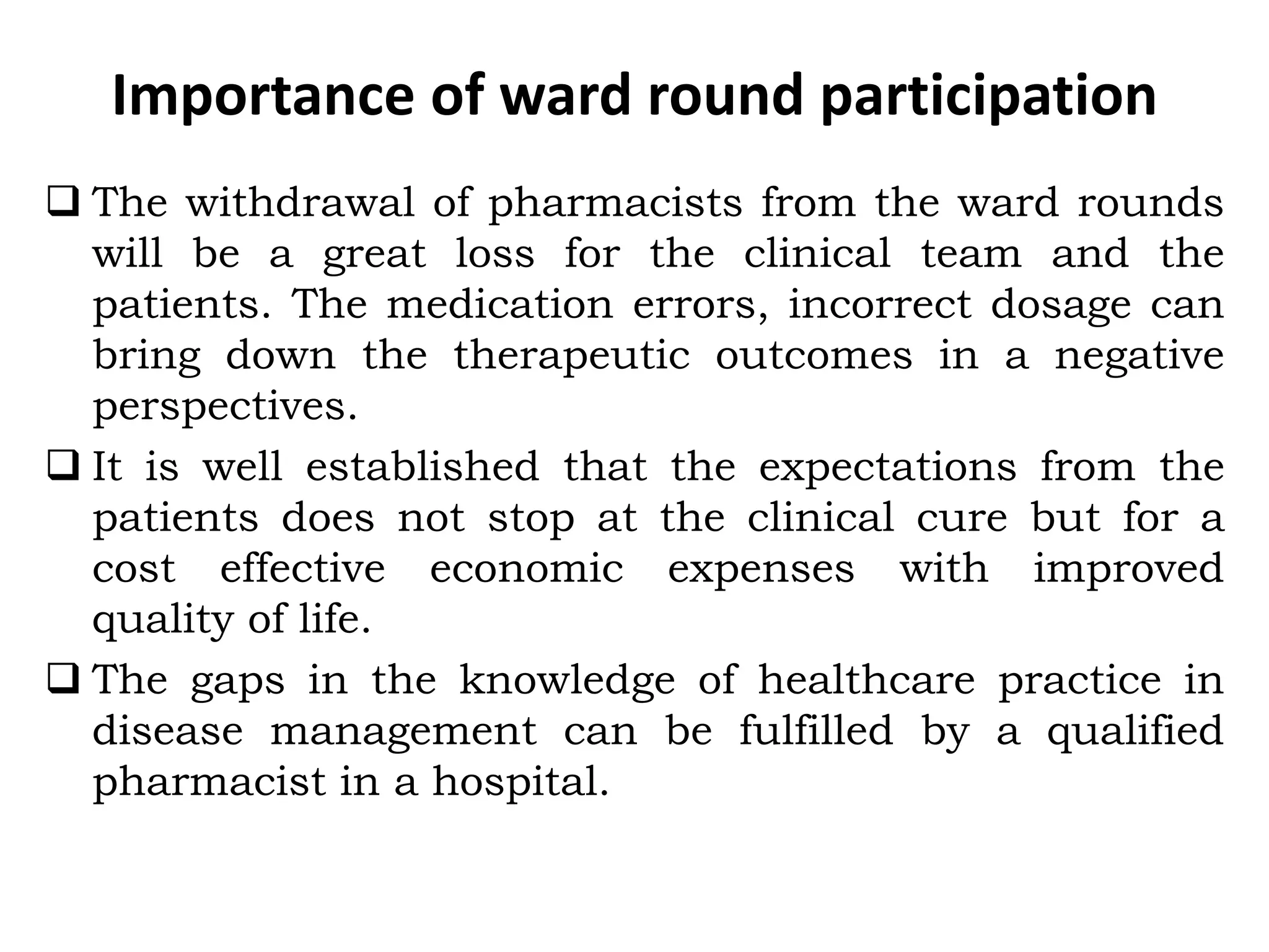 Clinical pharmacy services | PPTX