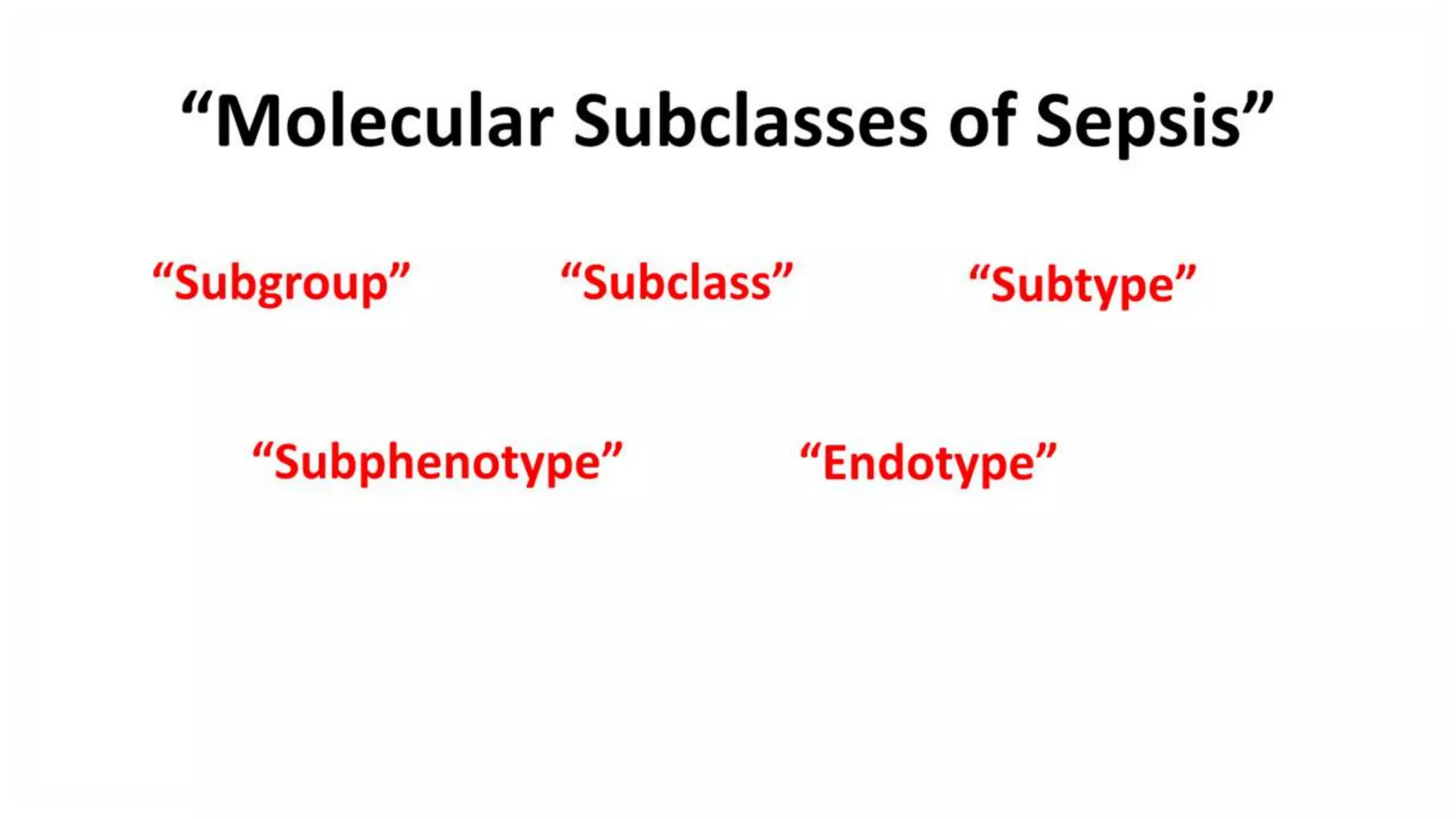 Clinical phentypes of sepsis | PPTX