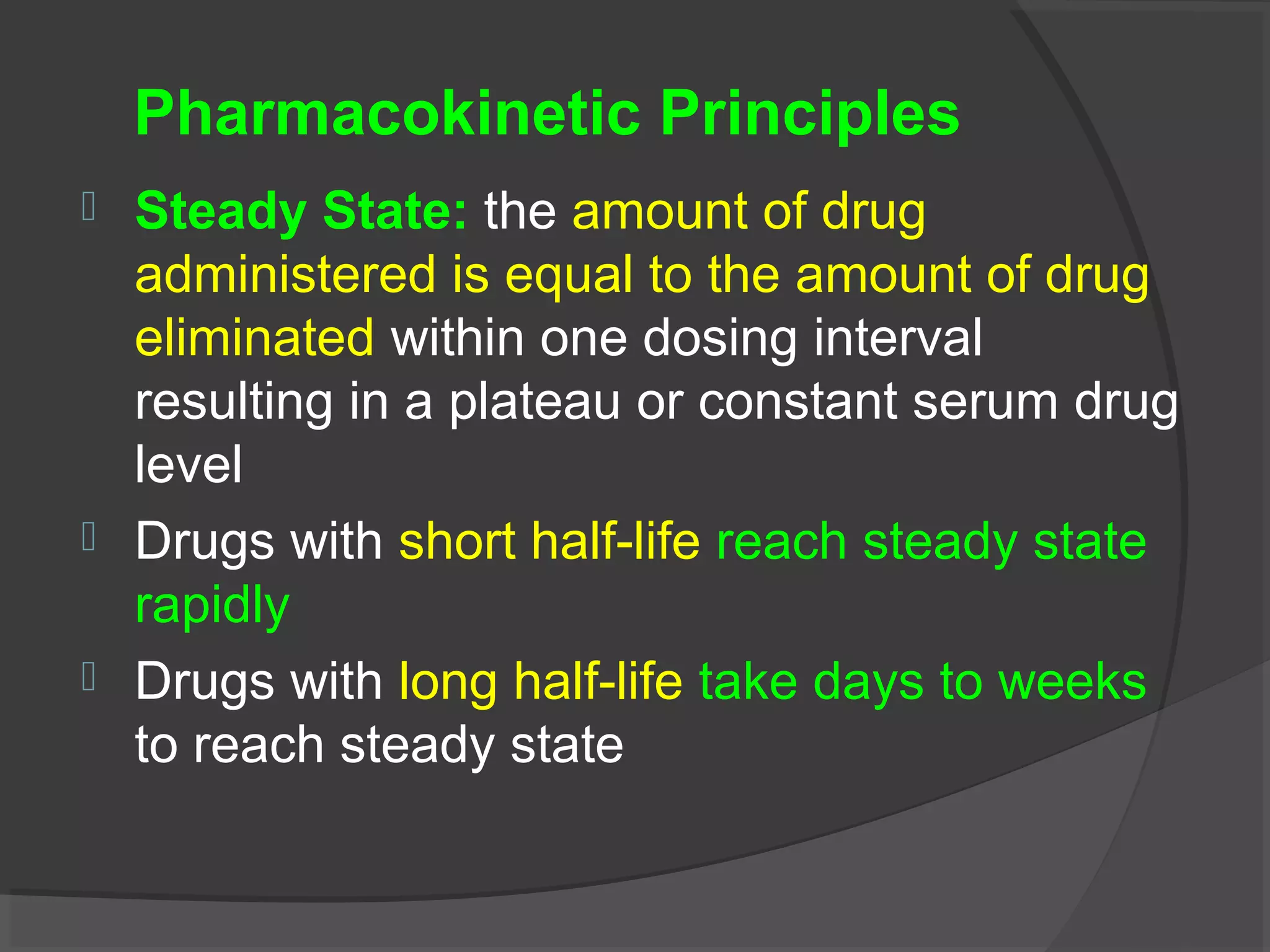 Clinical Pharmacokinetics-I [half life, order of kinetics, steady state ...