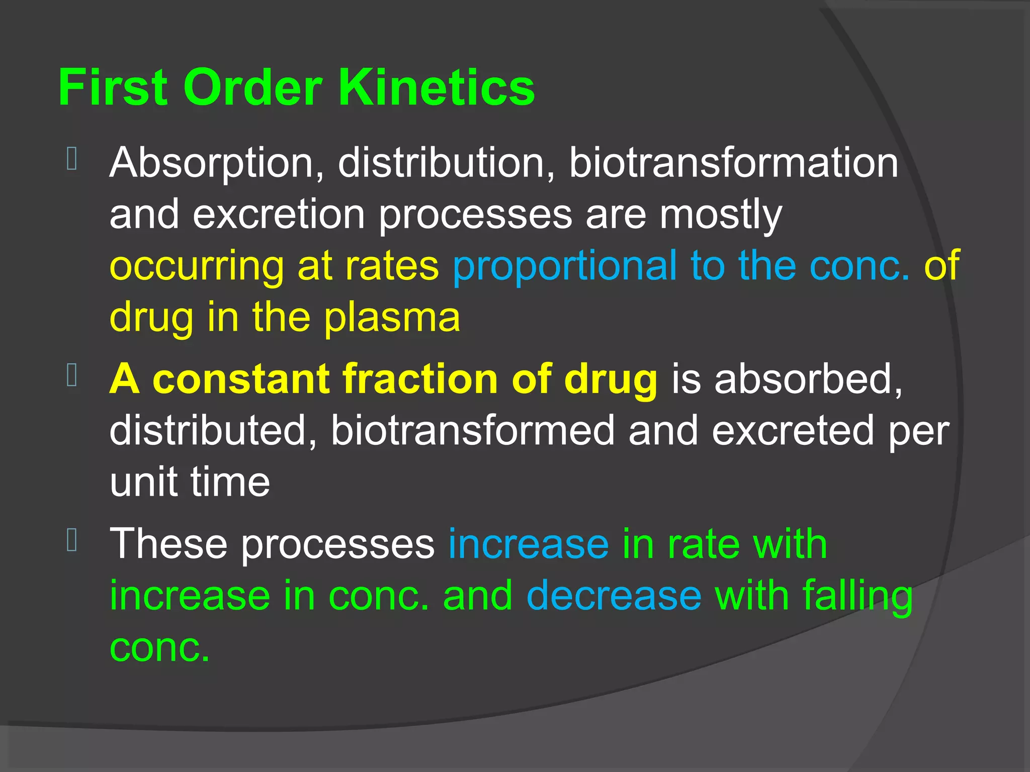 Clinical Pharmacokinetics-I [half life, order of kinetics, steady state ...
