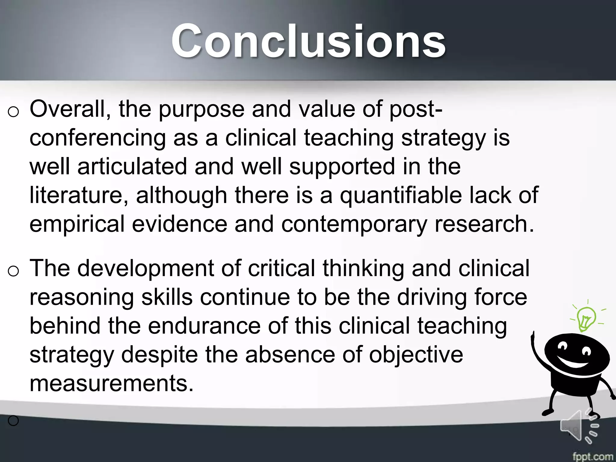 Clinical post conference - lay audience presentation - vo | PPTX