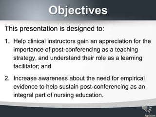 Clinical post conference - lay audience presentation - vo | PPTX