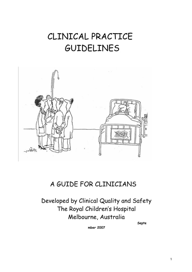 Clinical practice guidelines | PDF | Healthcare Industry | Industries