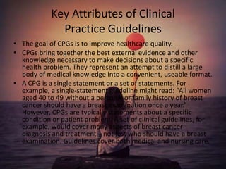 Clinical practice guidelines | PPTX