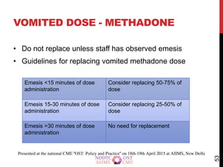Clinical practice guidelines for buprenorphine and methadone based ost ...
