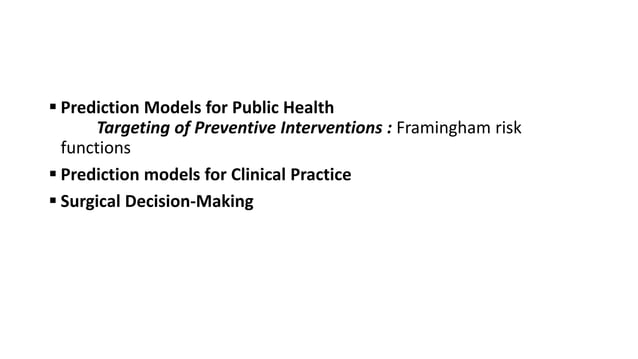 Clinical Prediction Models Pptx