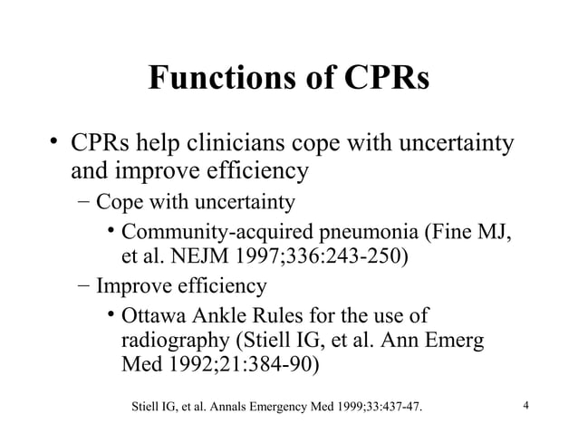 Clinical Prediction Rules | PPT