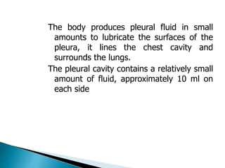 Clinical presentation of a patient with pleural effusion | PPTX