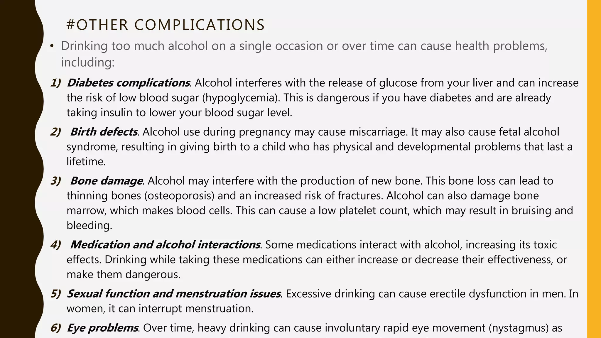 Clinical presentation of chronic alcohol use | PPTX