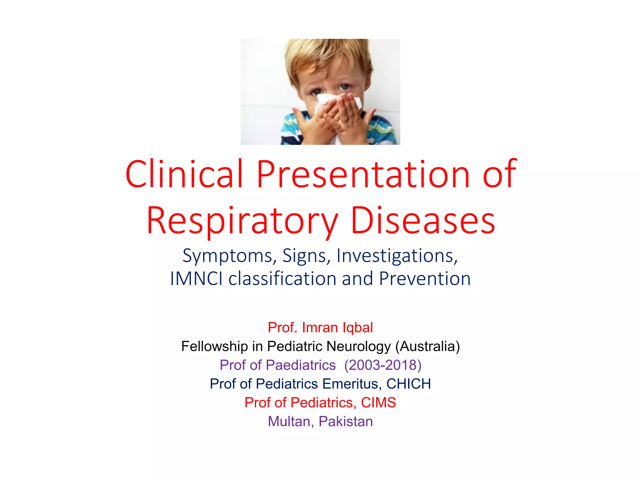 Clinical presentation of respiratory diseases 2021 | PDF