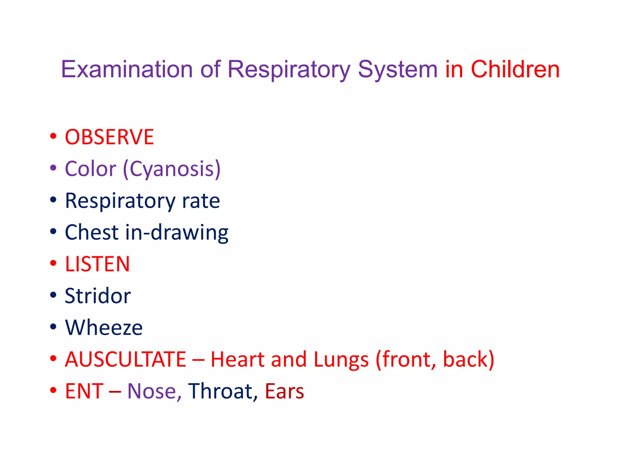 Clinical presentation of respiratory diseases 2021 | PDF