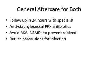 Clinical procedures: Septal/Auricular Hematoma | PPTX