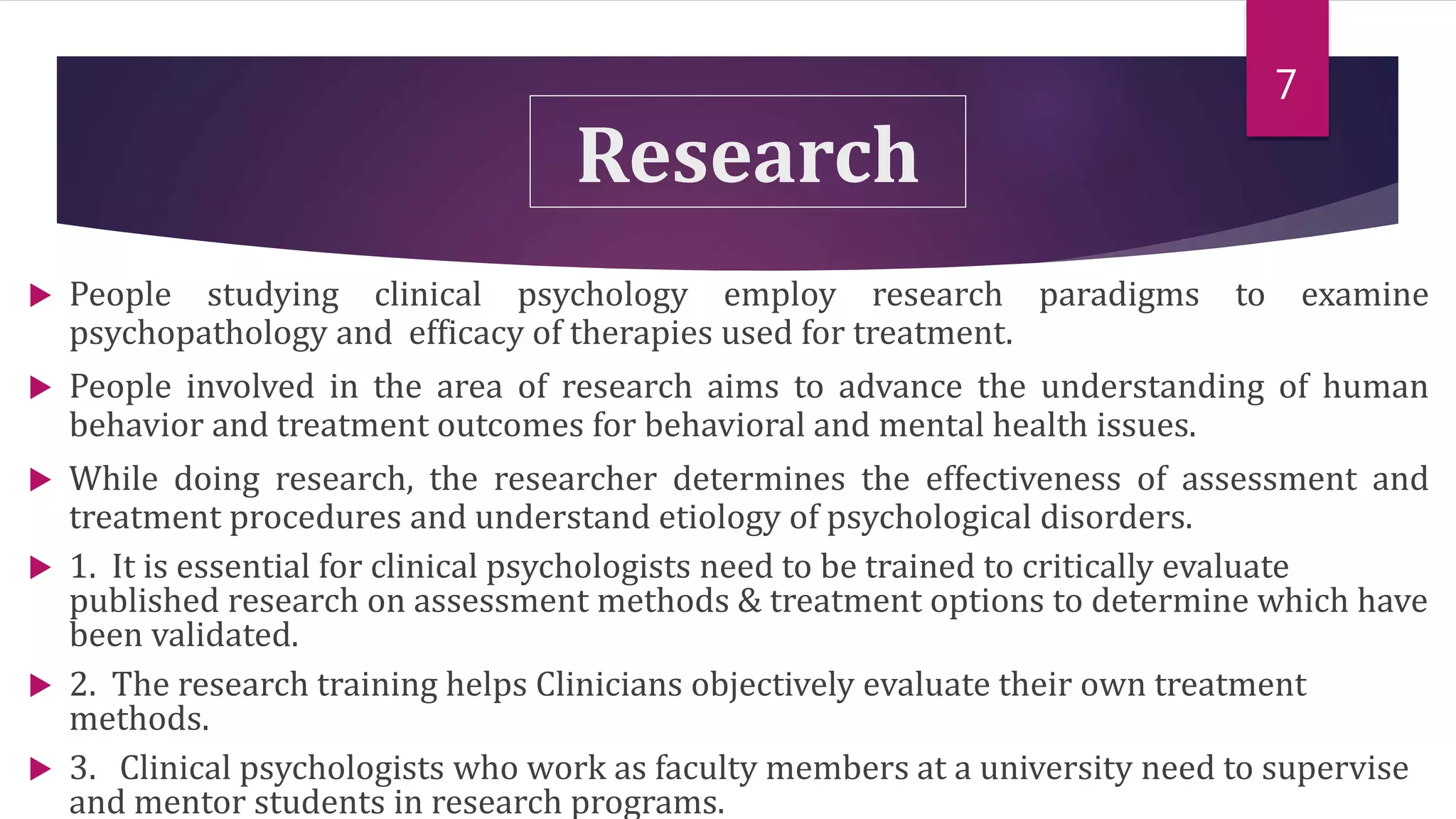 Clinical psychology | PPTX