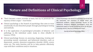 Clinical psychology | PPTX