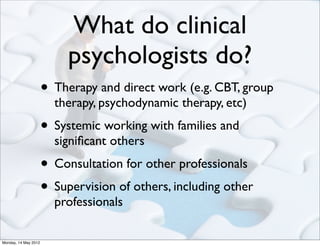 Clinical psychology: A rough guide | PDF