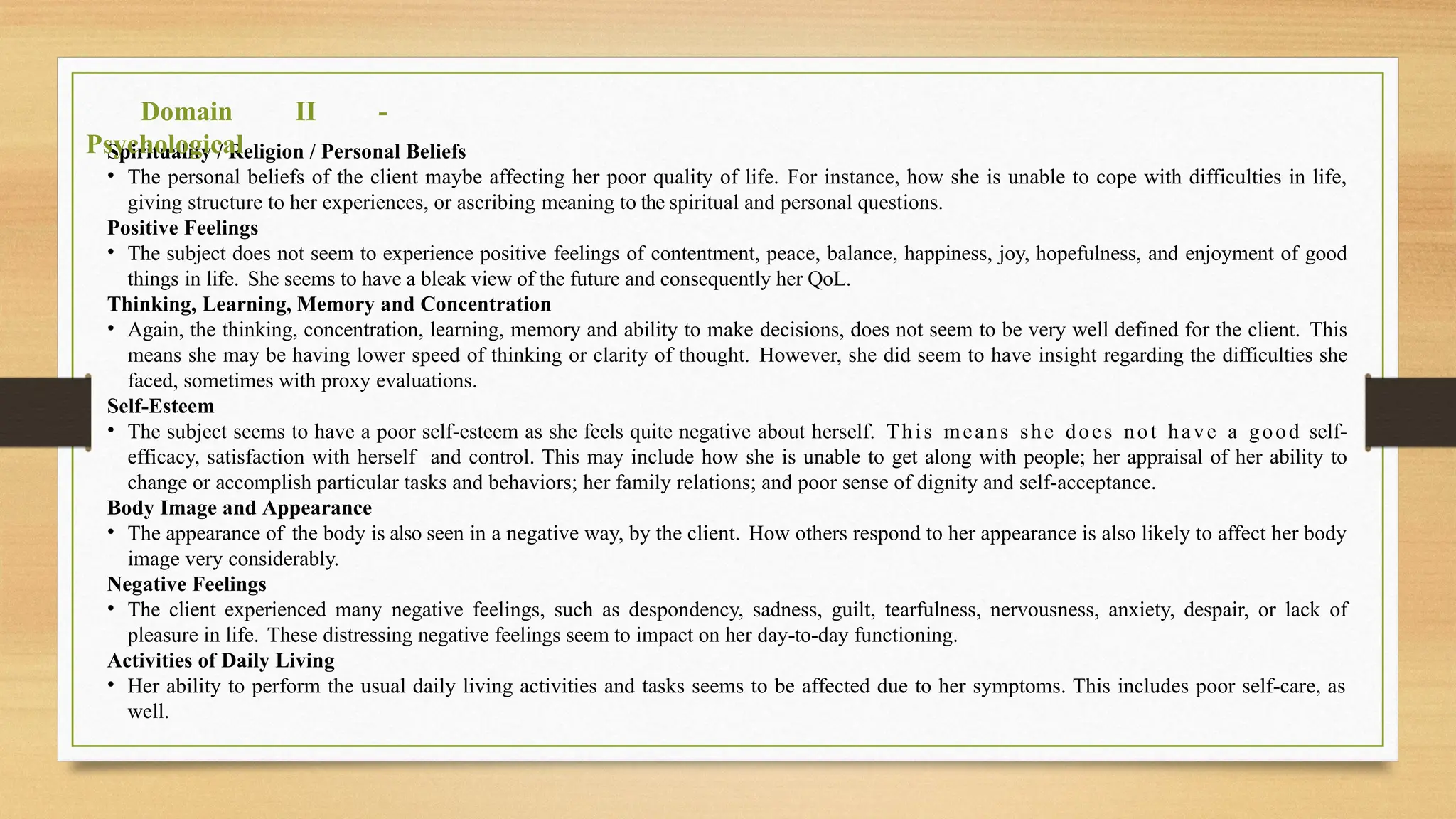 Clinical Psy Group 4 CASES understand you | PPT