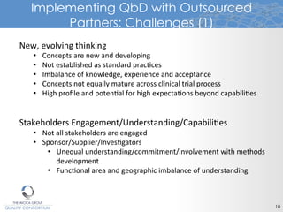 Clinical QbD Best Practices When Outsourcing | PPT