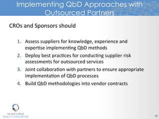 Clinical QbD Best Practices When Outsourcing | PPT