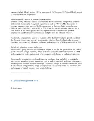Clinical quality management | DOCX | Healthcare Industry | Industries