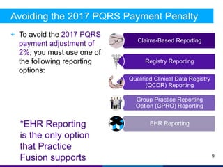Clinical quality measures and PQRS reporting with Practice Fusion | PPTX