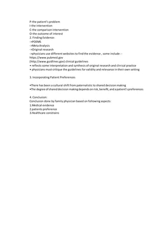 Clinical question- PICO question and answer | DOCX