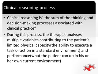 Clinical reasoning and patient centered care in physiotherapy | PPT