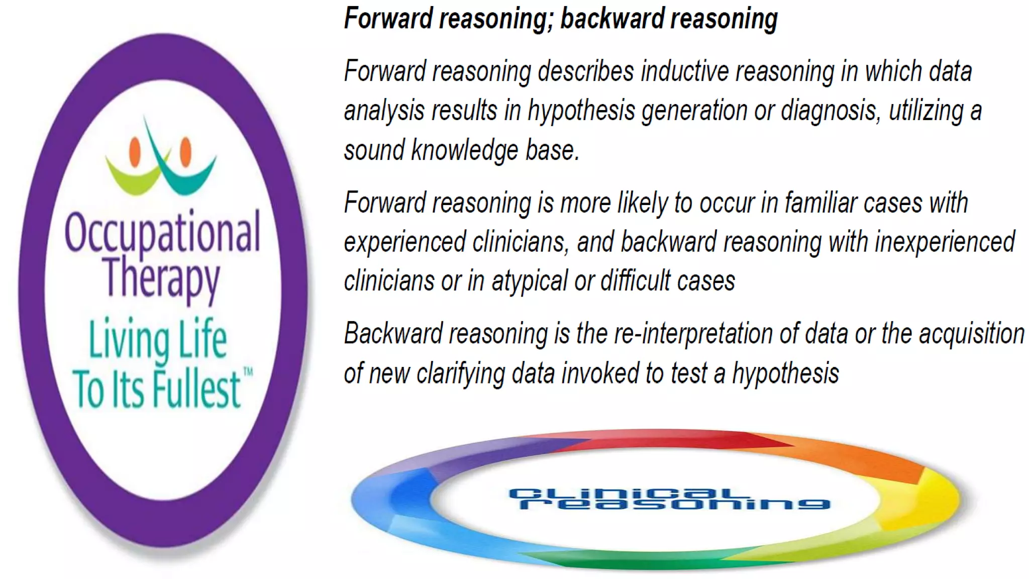 Clinical Reasoning in Occupational Therapy part 1 | PPTX