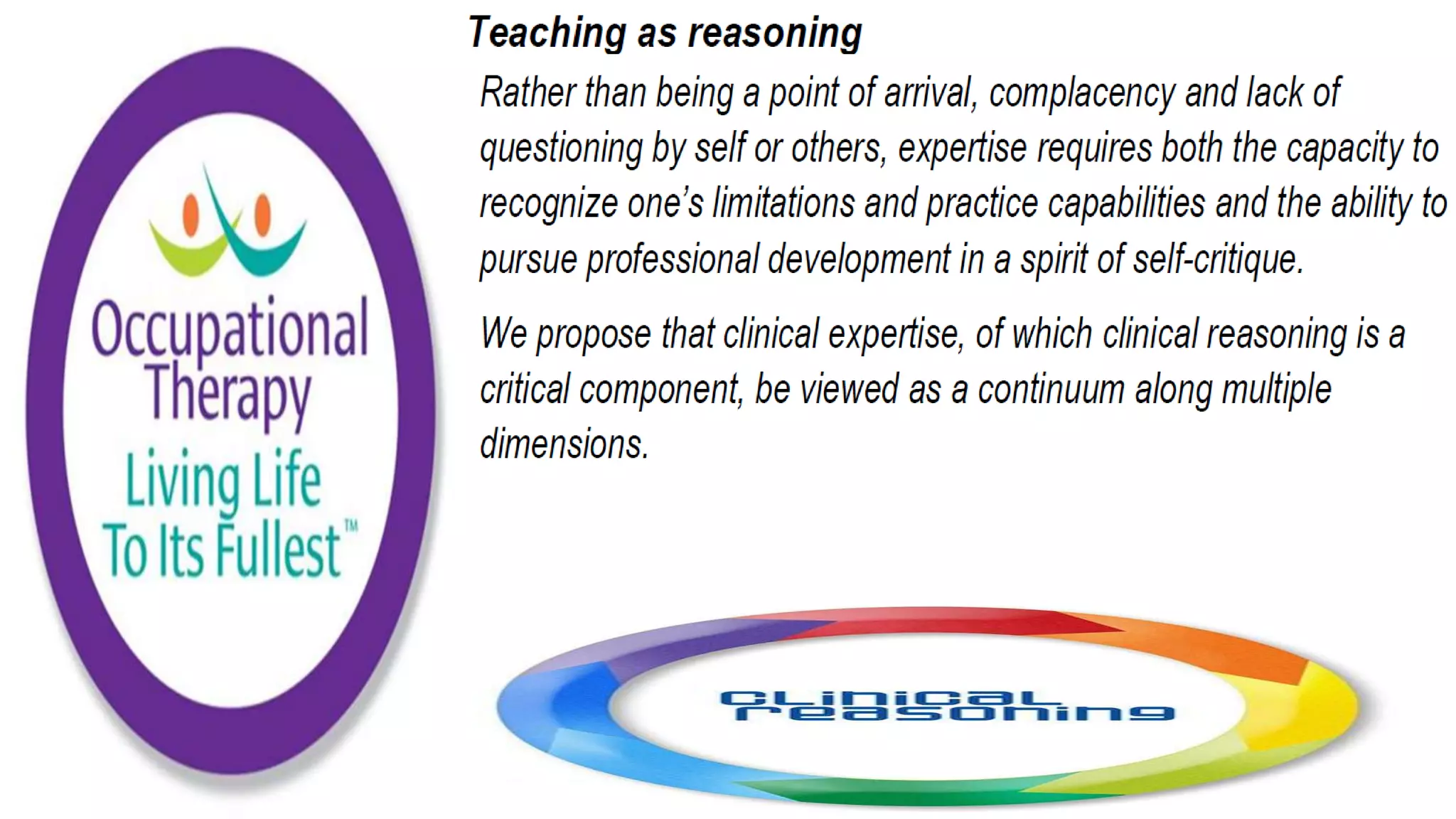 Clinical Reasoning in Occupational Therapy part 1 | PPTX