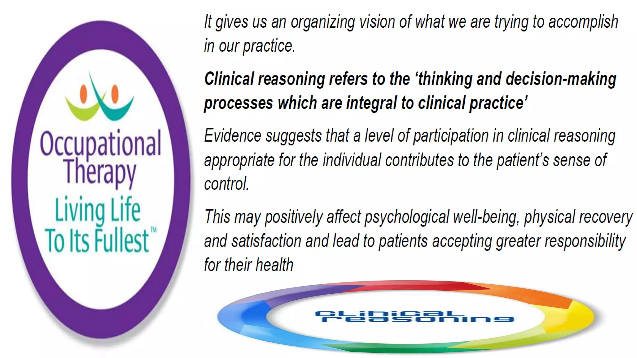 Clinical Reasoning in Occupational Therapy part 2 | PPTX