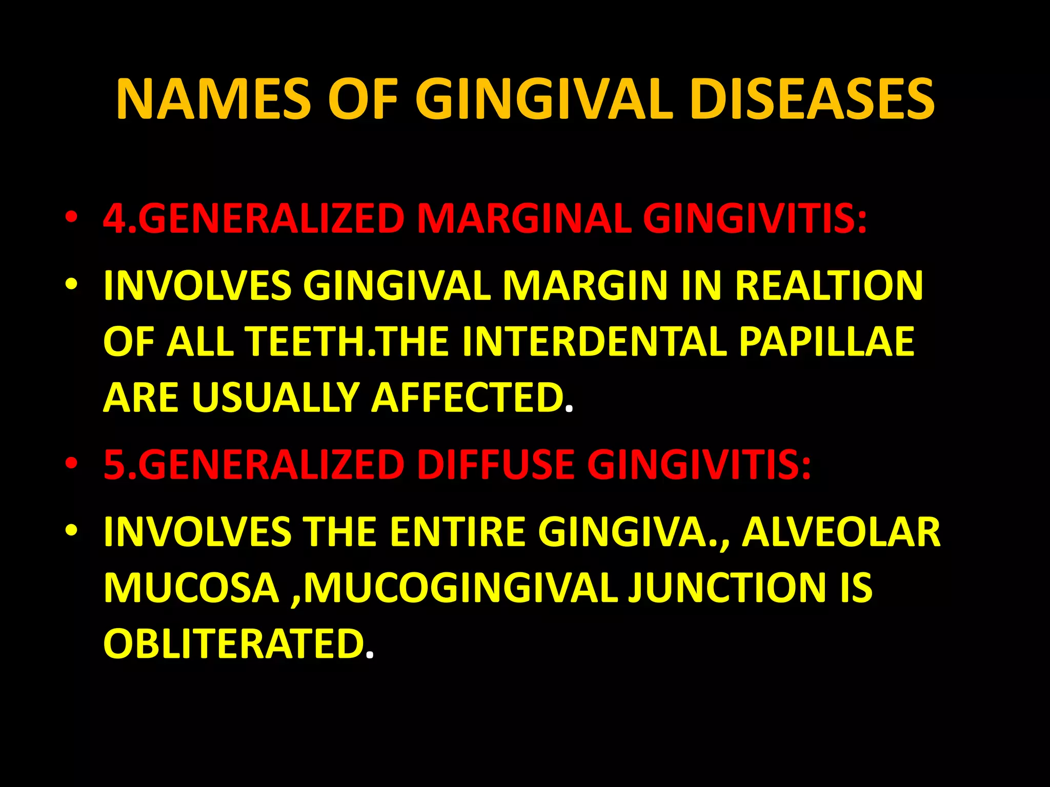 Clinical reatures of gingivitis | PPTX