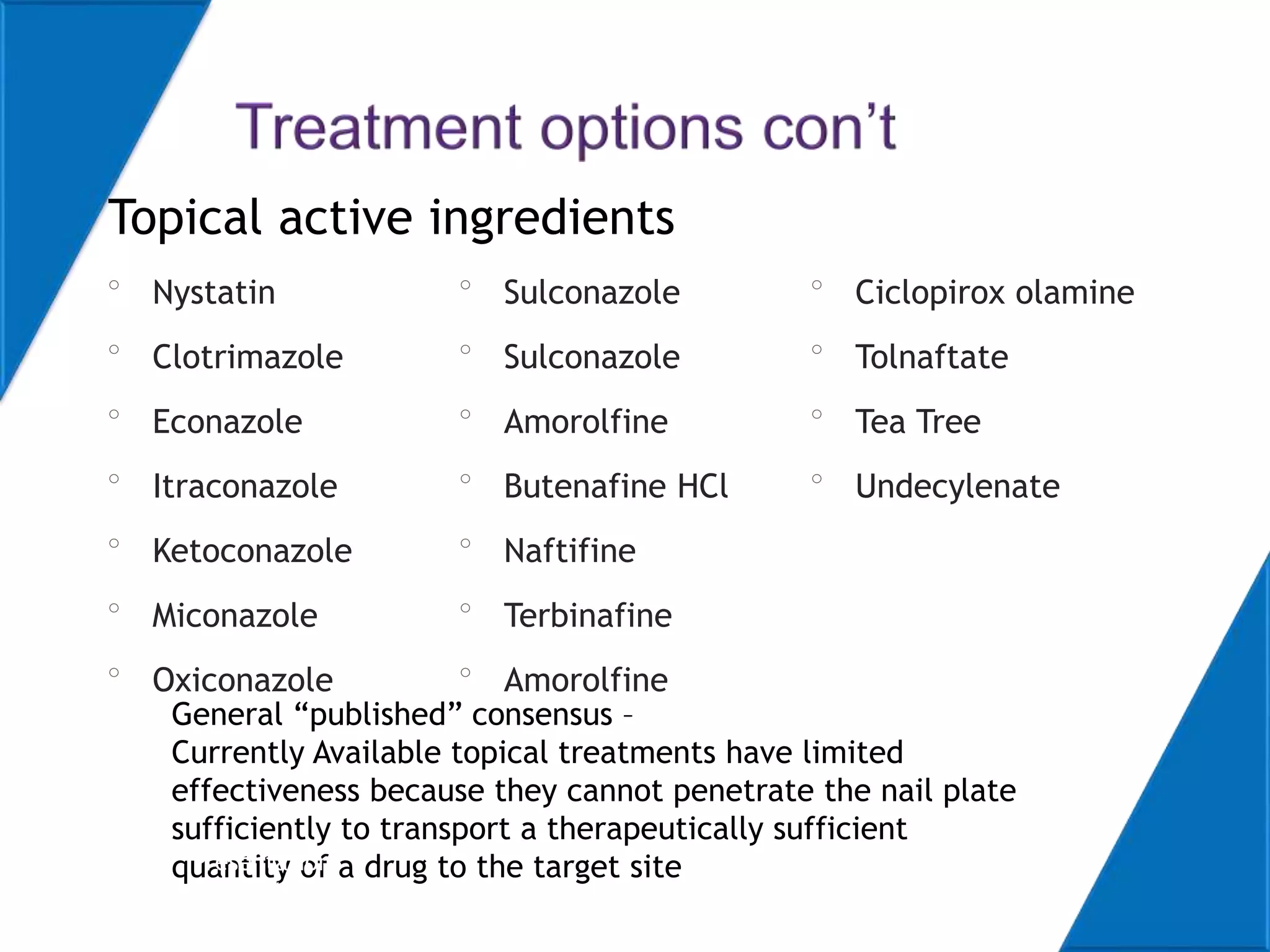 Clinical reivew of onychomycosis 2 | PPTX