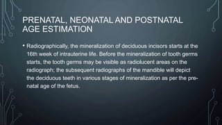 Clinical relevance of chronologic, dental, and skeletal age | PPTX