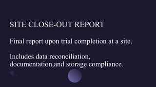 reports in clinical trials in pharmaceutical | PPTX
