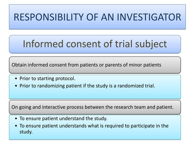 responsibility of an investigator | PPTX