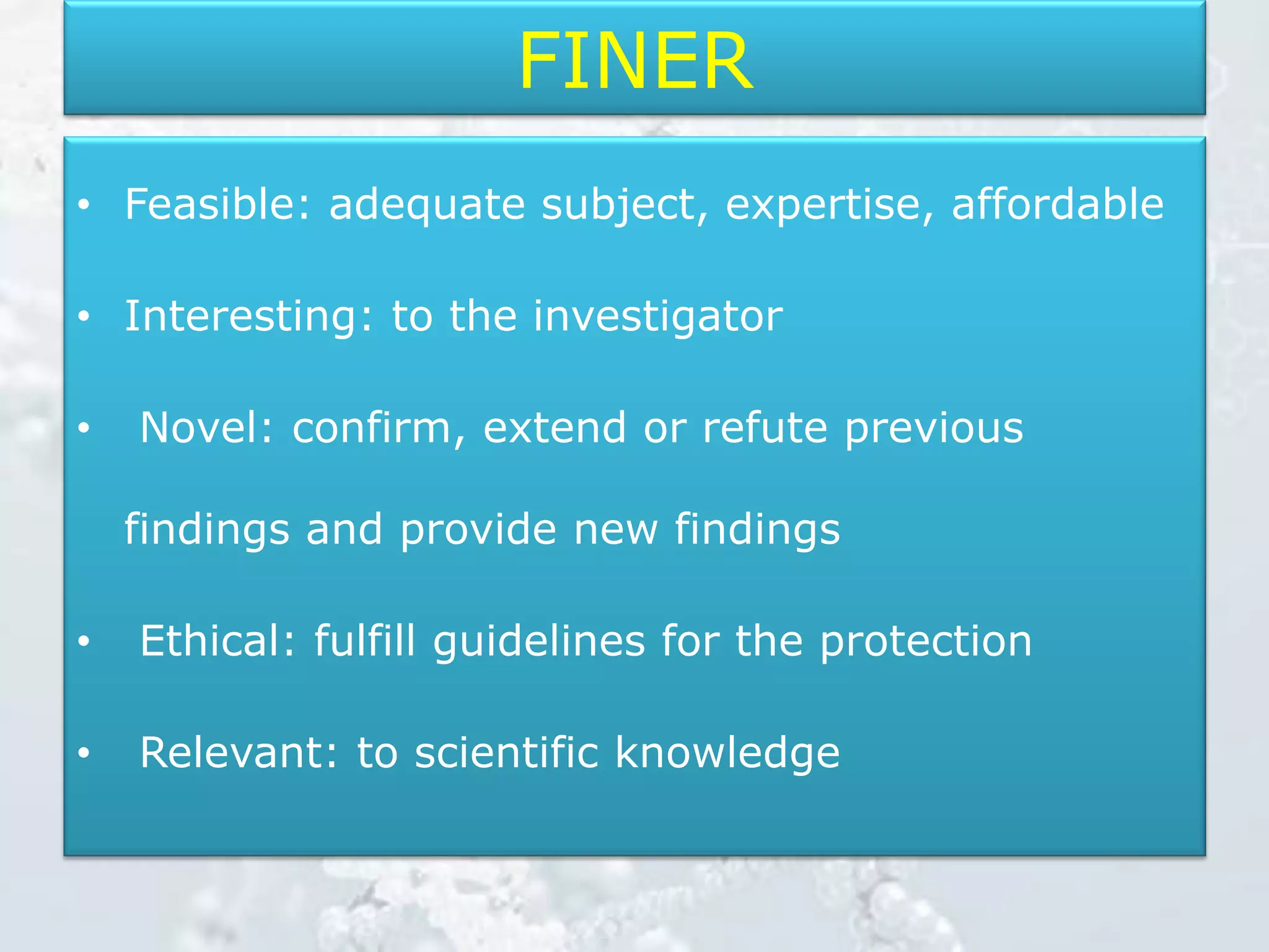 Clinical research ( intro and research question) | PDF