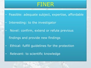 Clinical research ( intro and research question) | PDF