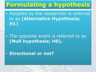 Clinical research ( intro and research question) | PDF
