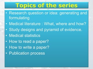Clinical research ( intro and research question) | PDF