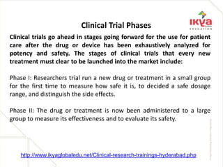 Clinical research and clinical data management - Ikya Global | PPTX