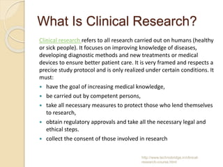 Clinical research and its importance career in clinical research | PPT