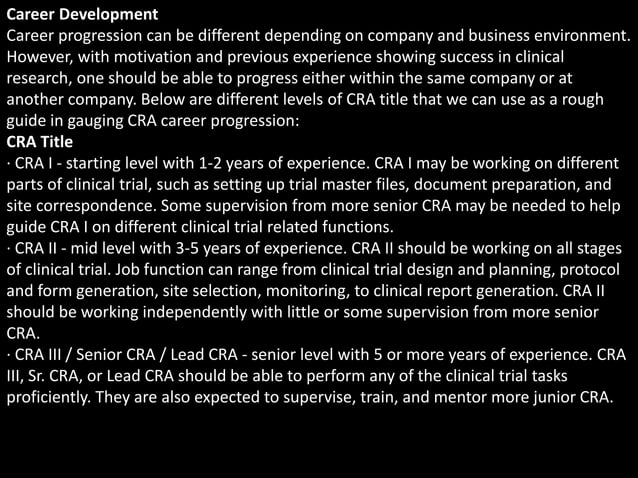Clinical Research Associate (CRA) - A Growing Career Path in ...