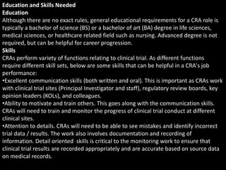 Clinical Research Associate (CRA) - A Growing Career Path in ...